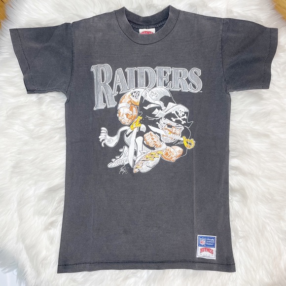 Vintage | Shirts | Vtg Nutmeg 8s Los Angeles Raiders Jack Davis Top ...